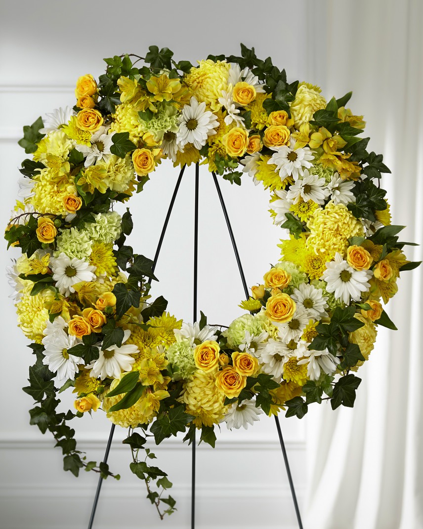 Choose The Golden Remembrance Wreath | Today Flower Delivery